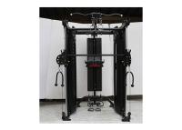 China Commercial Multi Station Power Rack Functional Trainer Black Steel Tube 1000 lbs Capacity for sale