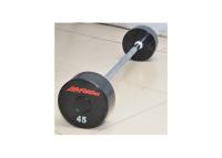 China Professional PU Coated Fixed Barbell Set 5kg to 50kg for Powerlifting Gym for sale