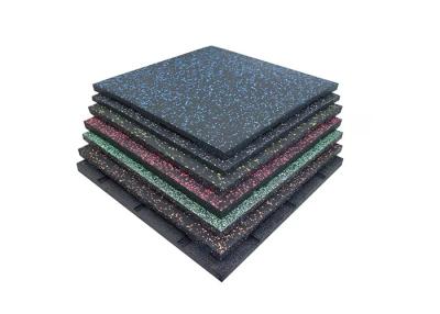 China Outdoor Playground Safety Rubber Floor Mats 500x500mm 15mm Thick Multi Color Options for sale