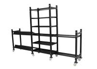 China 100x50mm Tube Gym Rack and Bench for Medicine Ball Dumbbell Kettlebell Plate Storage for sale