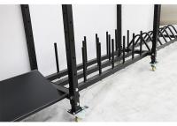 China Black Q235 Gym Rack For Dumbbell Kettlebell Plate for sale