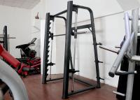 China Commercial Smith Machine 213kg Squat Power Rack 124x221x237cm Q235 Steel for sale