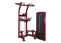 China Commercial Assist Dip Chin Machine 80kg Weight Stack Q235 Steel Red Black for sale