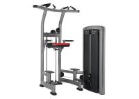 China Commercial Assist Dip Chin Machine 80kg Weight Stack Q235 Steel Red Black for sale