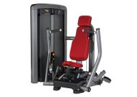 China Commercial Seated Chest Press Machine 144x144x148cm Red Tube Universal Gym Equipment for sale
