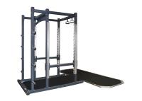 China 3.5mm Commercial Grade Weightlifting Squat Rack with Platform 90mm Pulley for sale