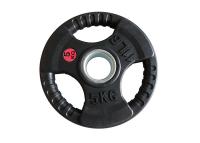 China Black Fixed Rubber Weight Plates 1.25kg to 25kg for Gym Body Building for sale