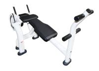 China Custom Commercial Ab Crunch Bench Press Gym Equipment White Tube 3 Layer Electrostatic Spraying for sale
