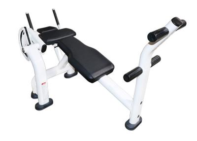 China Custom Commercial Ab Crunch Bench Press Gym Equipment White Tube 3 Layer Electrostatic Spraying for sale