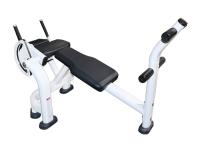 China Custom Commercial Ab Crunch Bench Press Gym Equipment White Tube 3 Layer Electrostatic Spraying for sale