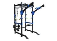China Commercial Grade Multifunction Squat Rack with Pulleys 1000 lbs Capacity for sale