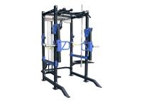 China Commercial Grade Multifunction Squat Rack with Pulleys 1000 lbs Capacity for sale