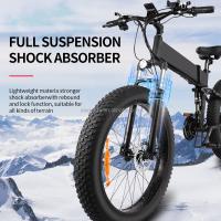 China Folding 750Watt Fat Tire Electric Mountain Bike Snow Electric Bicycles for sale