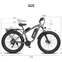 China 26-Inch 48V Hybrid Electric Mountain Bike for Adults Rear Hub Motor with Lithium Battery for sale