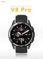 China OEM ODM 1.43inch digital hydration reminder wearfit custom gps tracking caller id fitness monitoring smart phone calling V8 Pro watch students kids swimming pool sports meeting conference gym for sale