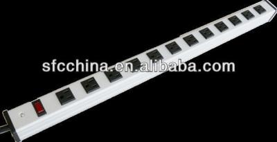 China UL Approved 12 Outlet Aluminum Alloy Power Strip Charge Cart Cabinet 15A for sale