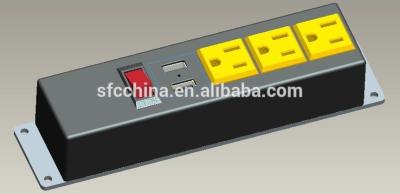 China Standard Grounding Power Strip 3 Outlet 15A 125V for USA Residential General Purpose for sale