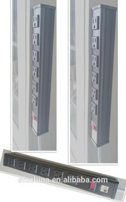 China SFC306-612 UL Approved 6 Outlet Aluminum Alloy Magnetic Power Strip for sale
