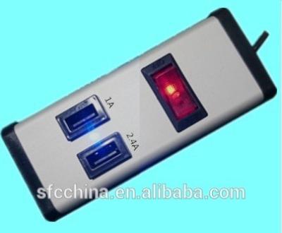 China 5V 2.4A 2-Port USB Charging Station for iPad Mobile MP3 Fast Charging for sale
