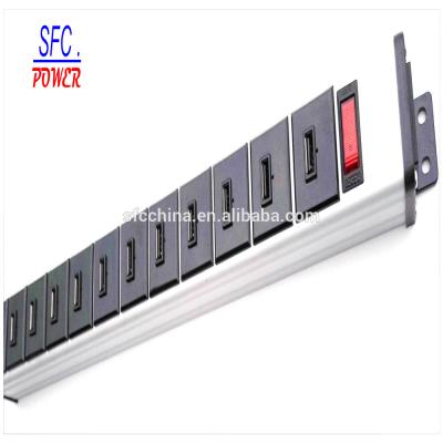 China ETL FCC CE Certified Aluminum Alloy 5V 2.1A USB 11 Port Charger for sale