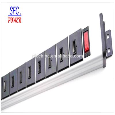 China ETL FCC CE Approved Aluminum Alloy 5V 2.1A USB 8 Port Charger for Charging Cabinet for sale