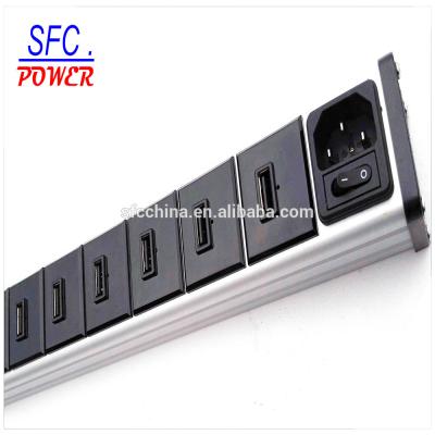 China ETL FCC CE Approved Aluminum Alloy 5V 2.1A USB 6 Port Charger for Laptop Tablet Charging Cart for sale