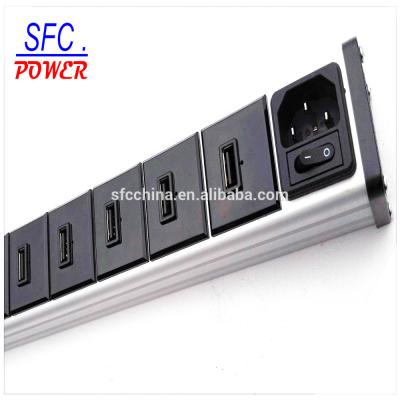 China ETL FCC CE Approved Aluminum Alloy 5V 2.1A USB 5 Port Charger for sale