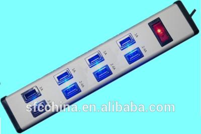China 5V 2.4A 8-Port USB Charging Station for iPad Mobile MP3 Smart Devices for sale