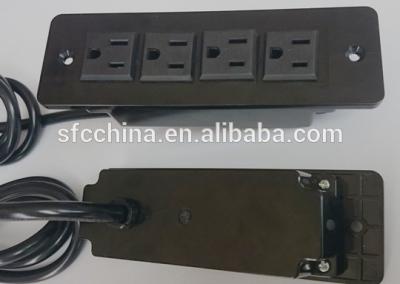 China Surface Mounted 4 Outlet Power Bar 125V 15A Surge Protected White for sale