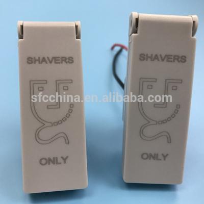 China Waterproof Shaver Socket 2 Pin Outlet CE Certified Plastic Bathroom Mirror for sale