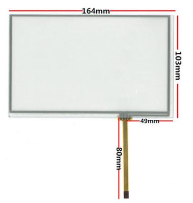 China AT070TN90 92/AT070TN83V.1 7.1 inch New 164*103mm Resistance Handwriting Screen Touch Screen Digitizer Panel for sale