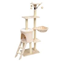 China ISO9001 2008 FSCI BSCI Certified Wooden Cat Tree with Large Condo and Multilevel Design for sale