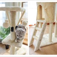 China ISO9001 2008 FSCI BSCI Certified Wooden Cat Tree with Large Condo and Multilevel Design for sale
