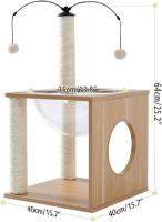 China OEM ODM Accepted Elegant Cats Tree Space Capsule with Floating Nest and Hanging Balls for sale