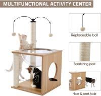 China OEM ODM Accepted Elegant Cats Tree Space Capsule with Floating Nest and Hanging Balls for sale