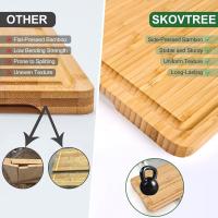 China Set of 3 Bamboo Cutting Board with Holder Chopping Blocks OEM ODM Accepted for sale
