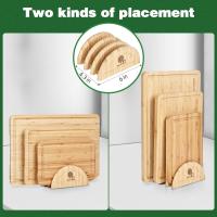 China Set of 3 Bamboo Cutting Board with Holder Chopping Blocks OEM ODM Accepted for sale
