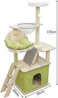 China Multi-Level Cat Condo with Sisal Scratching Posts and Durable Wood Construction for sale