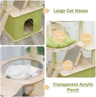 China Multi-Level Cat Condo with Sisal Scratching Posts and Durable Wood Construction for sale
