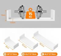 China NO Inflatable U-Shaped Floating Mounted Wood Wall Shelf Pack Of 3 50Cm 35Cm 25Cm Kitchen for sale