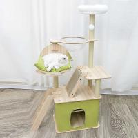 China Multi-Level Cat Condo with Sisal Scratching Posts and Durable Wood Construction for sale