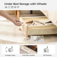 China Tableware Storage Under Bed Drawers with Heavy Duty Wooden Containers and Logo Acceptable for sale
