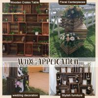 China Party Display Pine Wooden Nesting Storage Crates with Handle Customized Logo Acceptable for sale