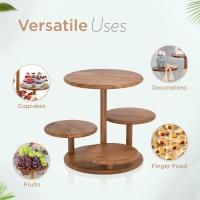 China 4 Tier Wooden Cupcake Tower Stand Holds 50 Cupcakes for Party Wedding Birthday Dessert for sale