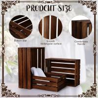 China Party Display Pine Wooden Nesting Storage Crates with Handle Customized Logo Acceptable for sale