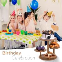 China 4 Tier Wooden Cupcake Tower Stand Holds 50 Cupcakes for Party Wedding Birthday Dessert for sale