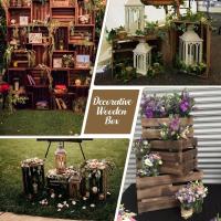 China Party Display Pine Wooden Nesting Storage Crates with Handle Customized Logo Acceptable for sale