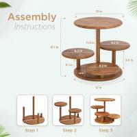China 4 Tier Wooden Cupcake Tower Stand Holds 50 Cupcakes for Party Wedding Birthday Dessert for sale