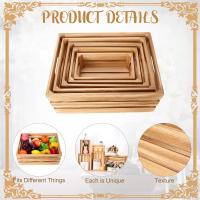 China 5 Pcs Decorative Nesting Wooden Crates for Storage and Display Pastoral Wind Concept for sale