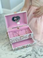 China Music Box Ballerina Wooden Jewelry Box For Kids And Boys Gift Hand Cranked Toy Box for sale